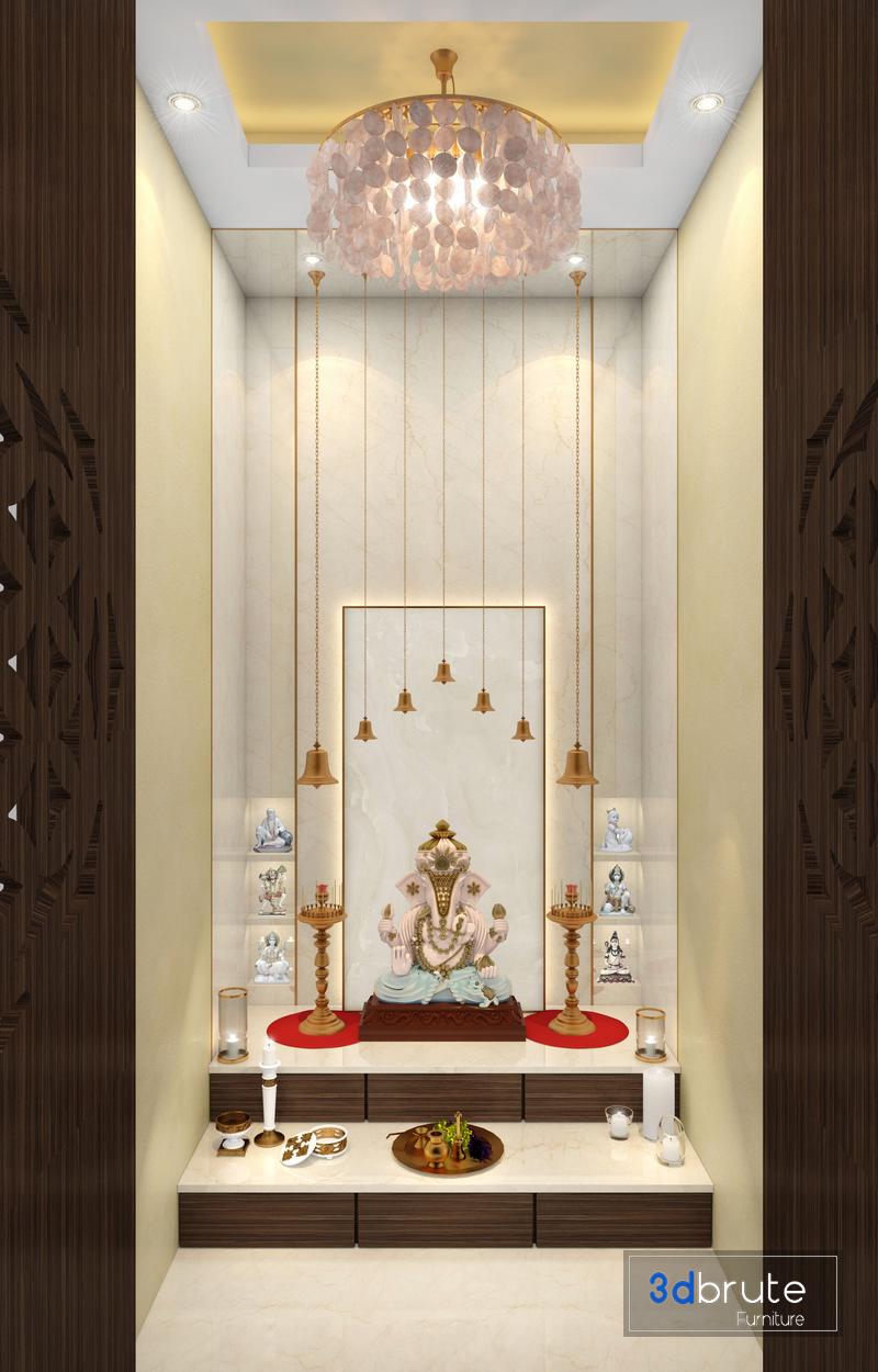 Mandir room design 01 - Thumbnail 1