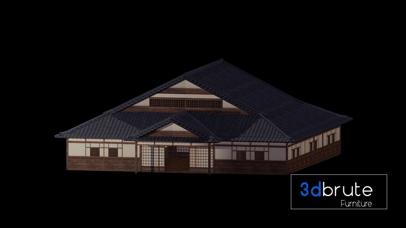 Japanese traditional House Model with Interior
