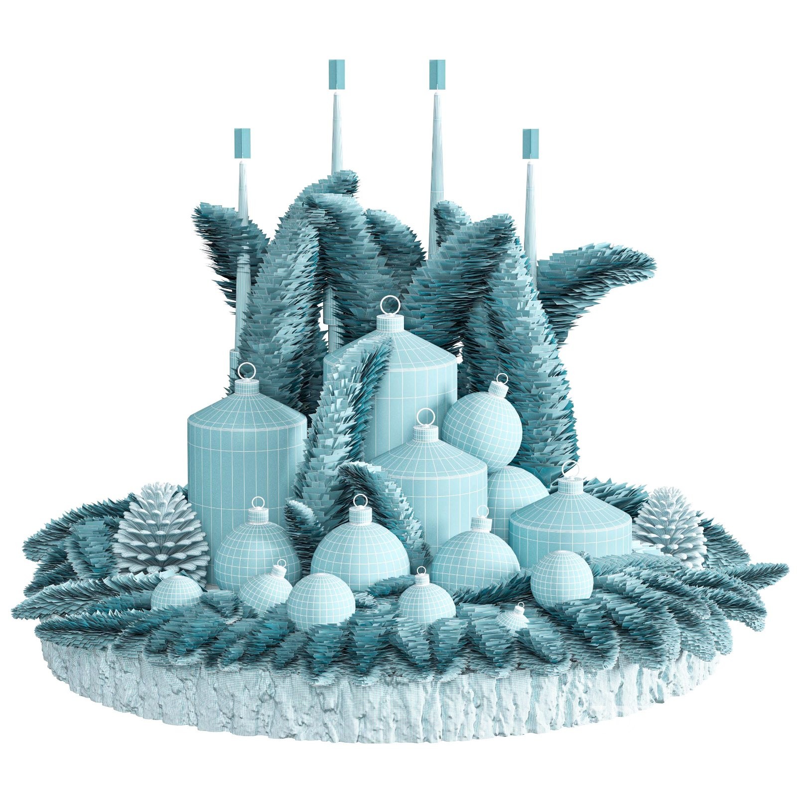 Christmas Interior Decor Set 3D Model Set 01 Image 6