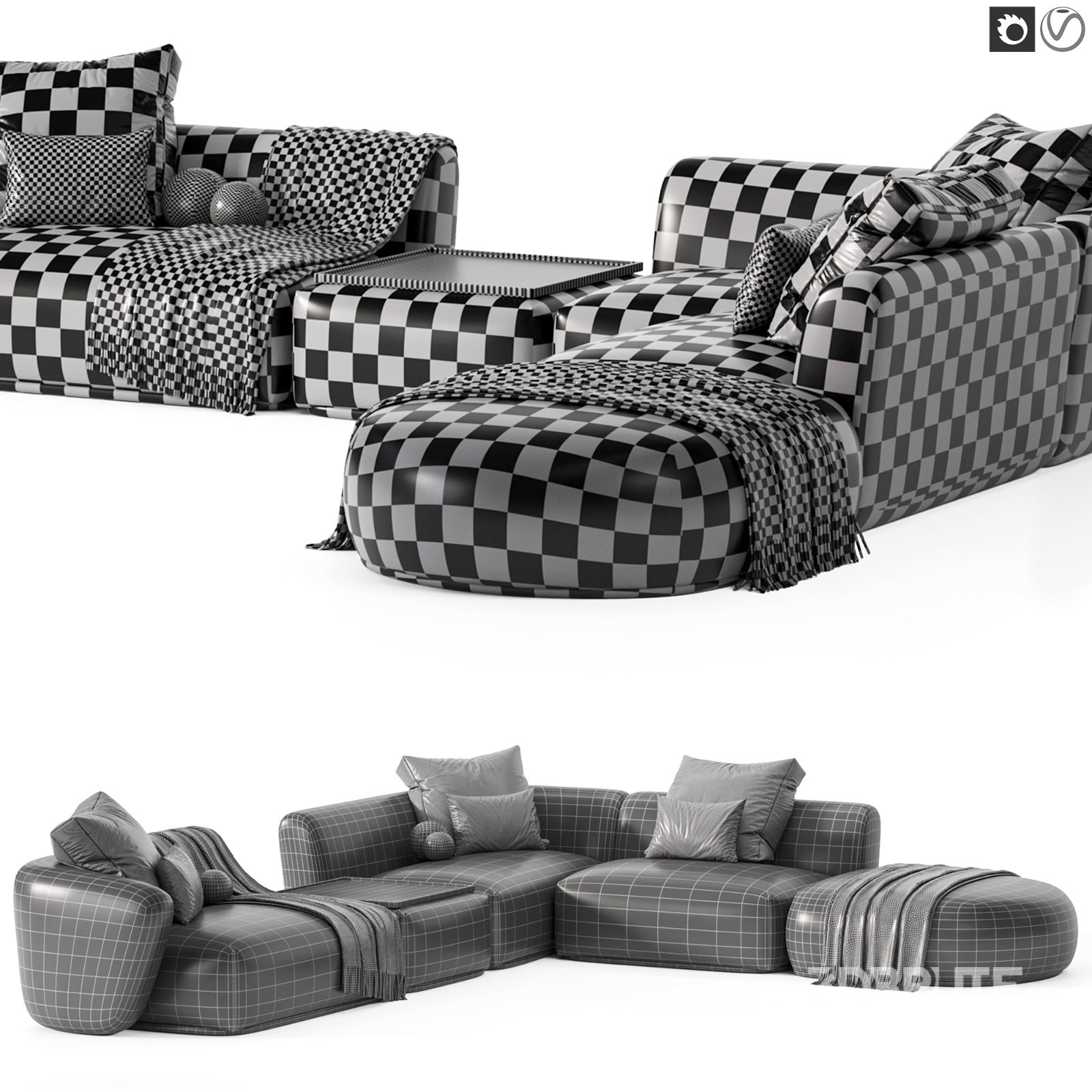 Corner modular sofa Fabro Image 2