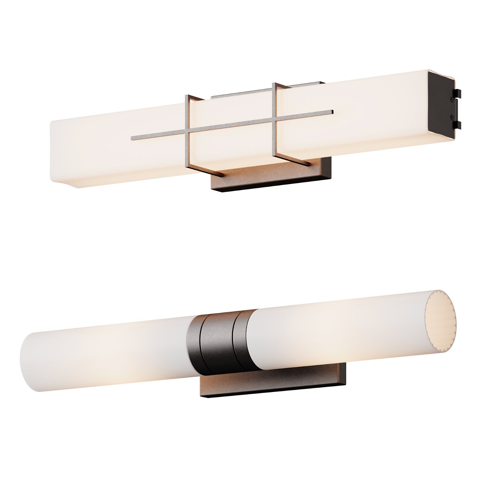 Cydney Vanity Light And Malika Opal Glass Bath Sconce Image 8