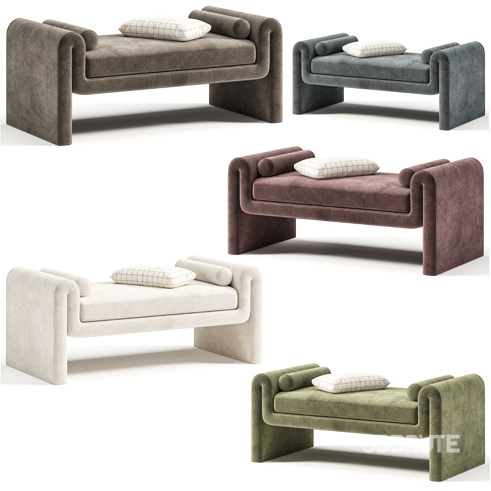 Button Tufted Ottoman for Living Room, Entryway, by Wayfair Image 1