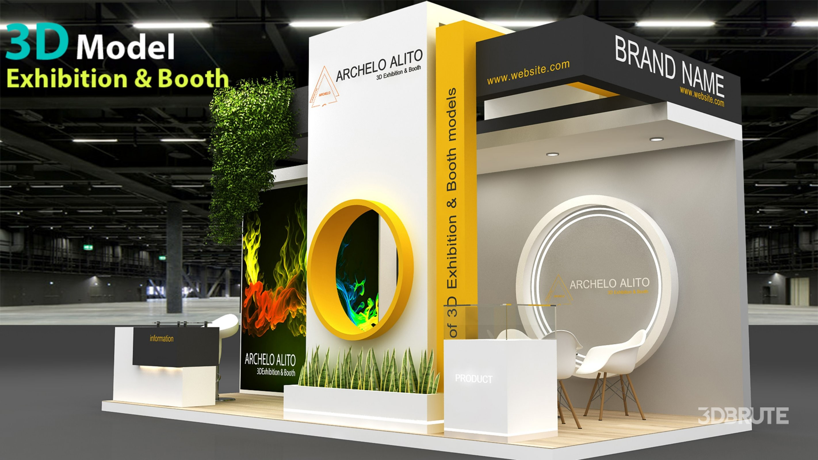 Exhibition Booth 3D Model Image 3