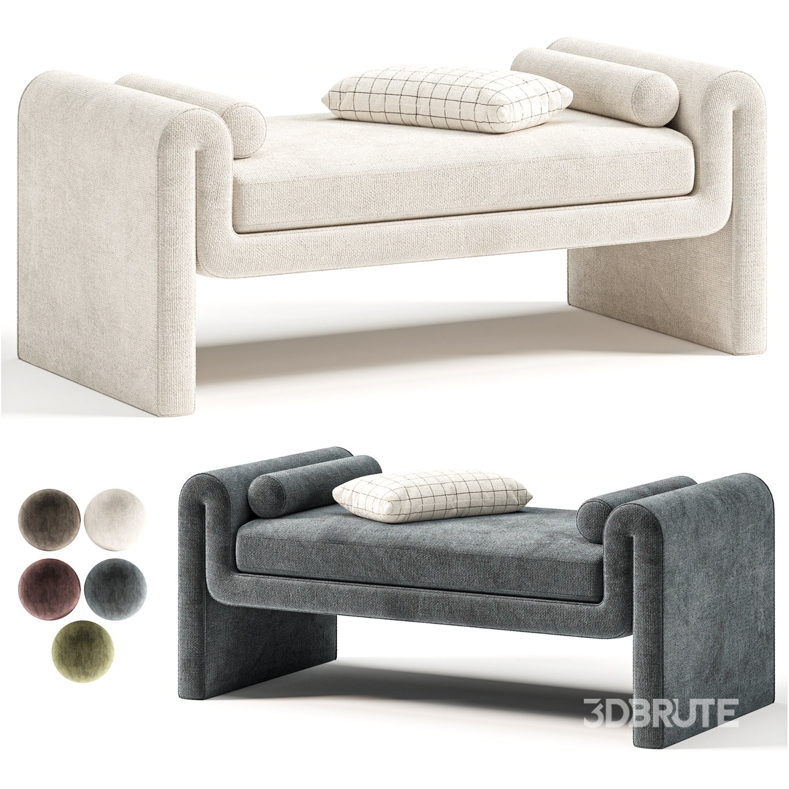 Button Tufted Ottoman for Living Room, Entryway, by Wayfair Image 6