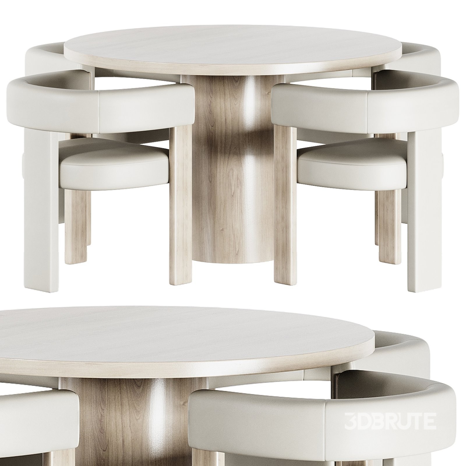 William dining chair and Round Dining Table Image 1