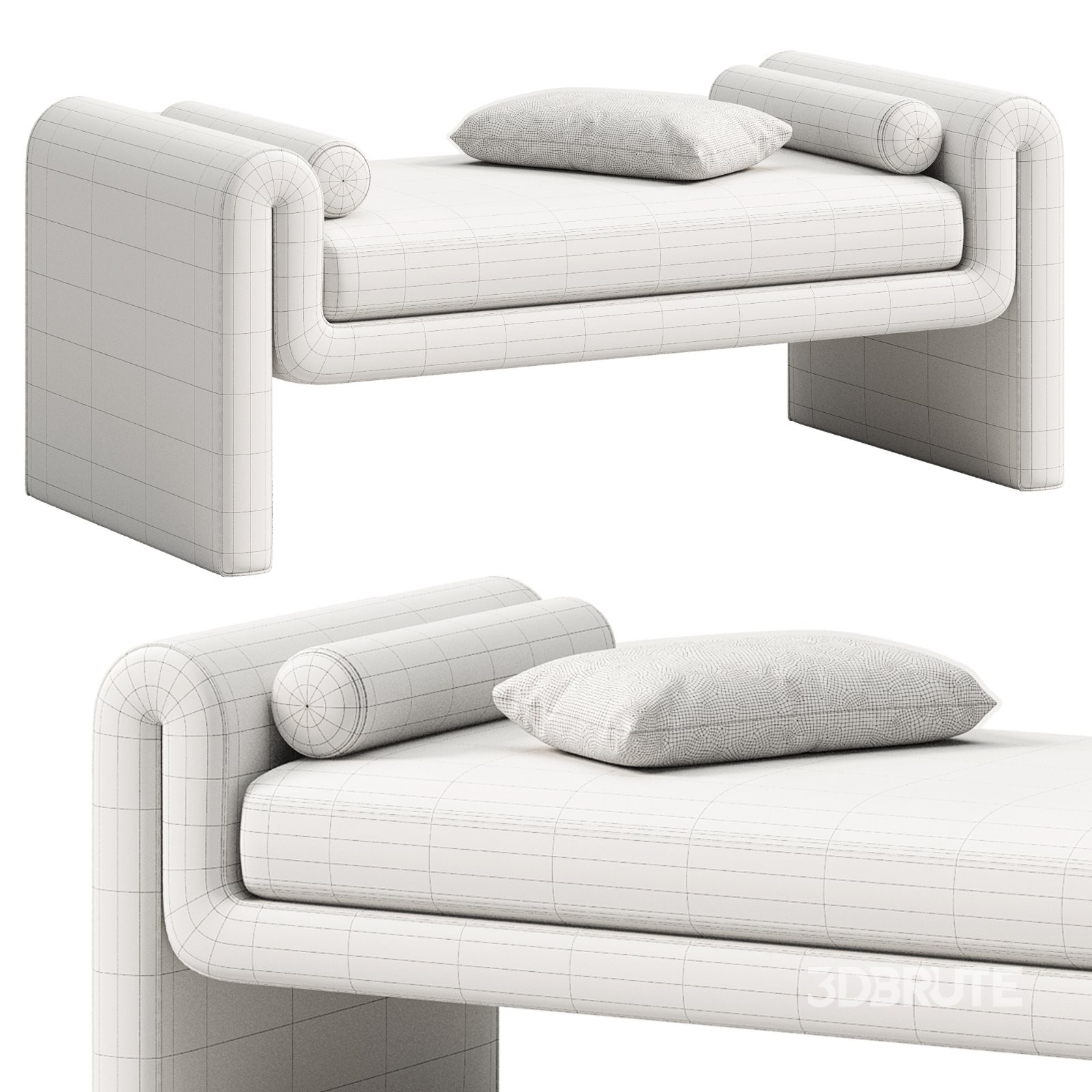 Button Tufted Ottoman for Living Room, Entryway, by Wayfair Image 2