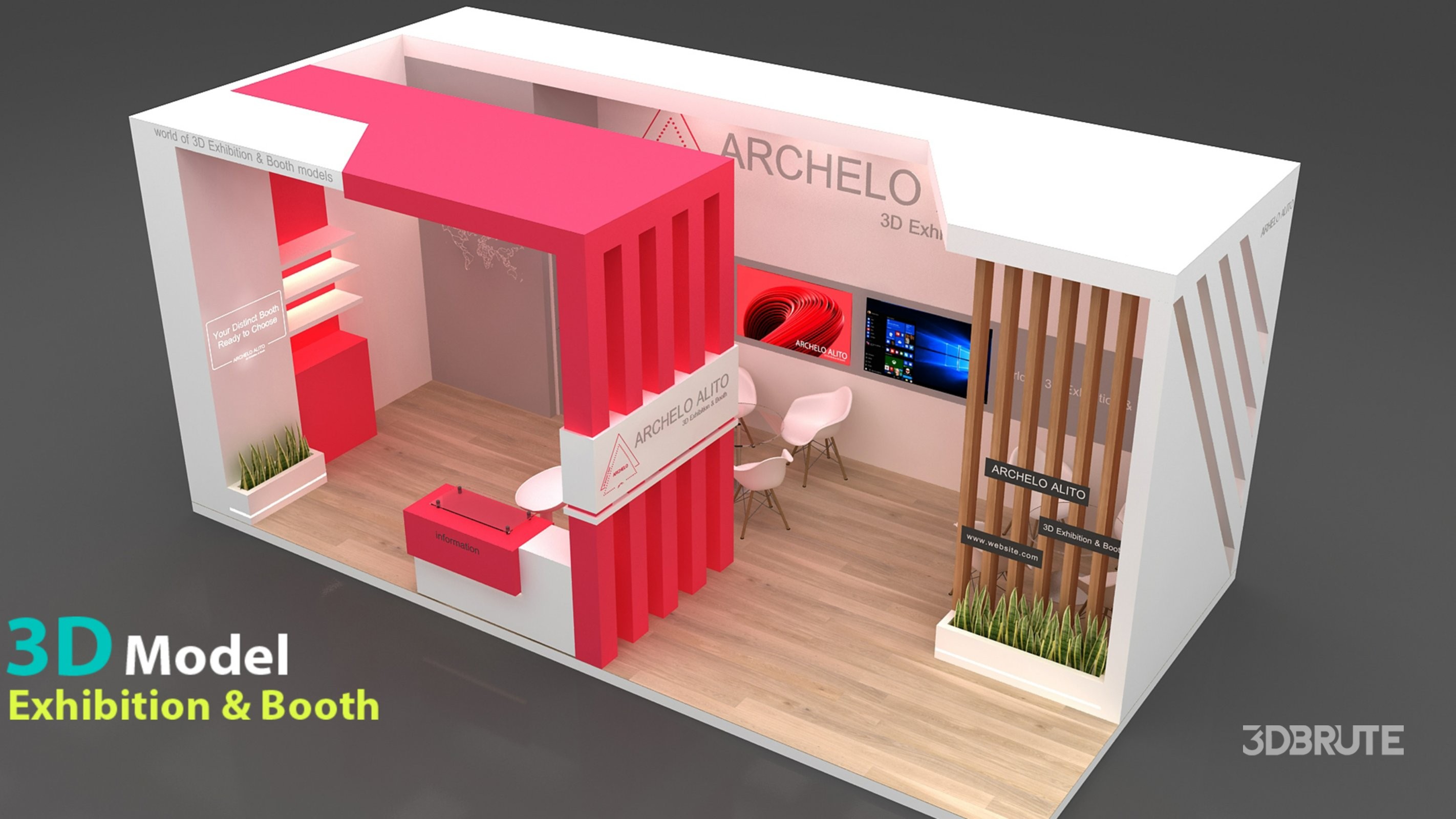 Exhibition Booth 3D Model Image 2